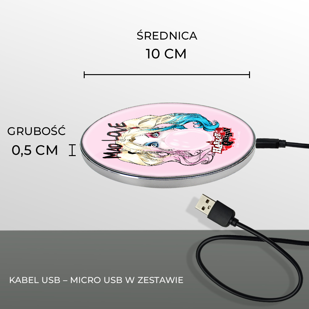 Harley Quinn DC Comics induction charger - licensed product